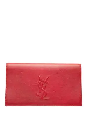 SAINT LAURENT 2014 Large Leather Belle De Jour Clutch