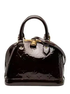 LOUIS VUITTON 2014 Monogram Vernis Alma Bb Satchel - Purple