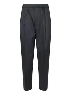 BE ABLE Double-pleat Elasticated Trousers - Black