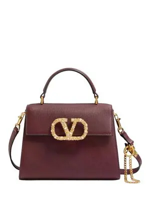 Valentino Garavani Vsling Small Handbag With Jewel Logo - Red