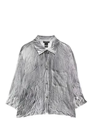 Avant Toi Crinkled-effect Shirt - Grey