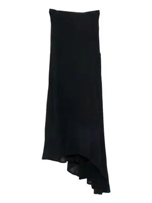 MARC LE BIHAN Floral-jacquard Asymmetric Skirt - Blue