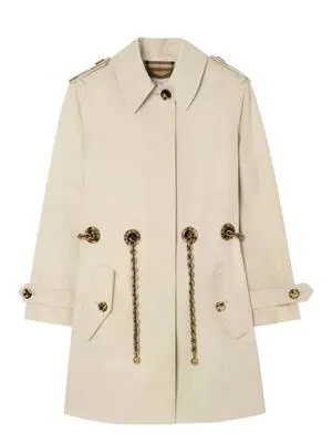 Burberry Short Gabardine Stonehaven Car Coat - Neutrals