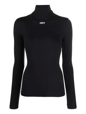 Off-White Logo Second-skin Top - Black