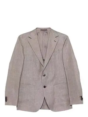 Caruso Button Blazer - Neutrals