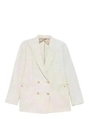 BLAZÉ MILANO Crancy Nightbreak Double-breasted Blazer - Neutrals