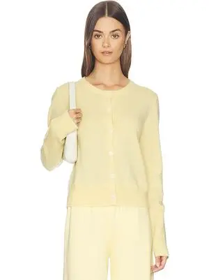 LA LIGNE Solid Cashmere Cardigan - Lemon