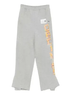 Mihara Yasuhiro Logo-patch Graphic-print Track Pants - Grey