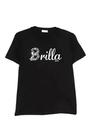 Liu Jo Sequin-embellished T-shirt - Black