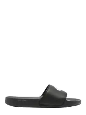 Lacoste Logo-detail Slides - Black