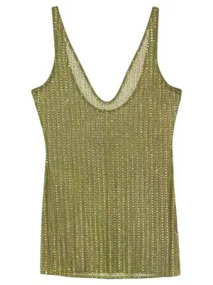 VENUJA Crystal-embellished Mini Dress - Green