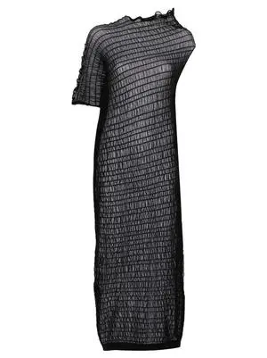 UMA WANG Ruffled Midi Dress - Black