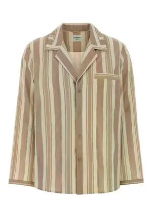 Saint Laurent Striped Shirt - Neutrals
