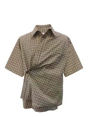MARTINE ROSE Check-Pattern Short-Sleeve Shirt
