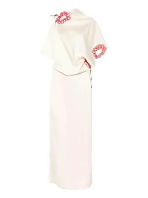 LITKOVSKA Embroidered Draped Top