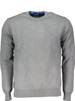 HARMONT & BLAINE Crew-Neck Cotton Sweater Grey