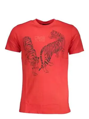 Roberto Cavalli Tiger-print T-shirt - Red