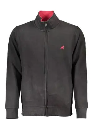 U.S. Grand Logo-embroidered Zip-up Sweater - Grey