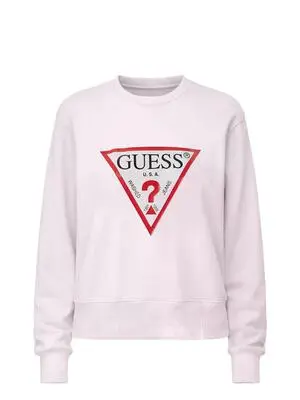 Guess Sweatshirt With Logo Detail Pink