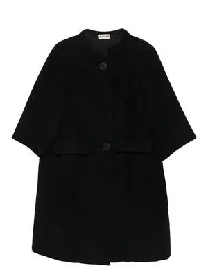 A.N.G.E.L.O. VINTAGE CULT Floral-print Buttoned Coat - Black