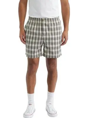 925 ORIGINALS Plaid Elastic Waist Shorts