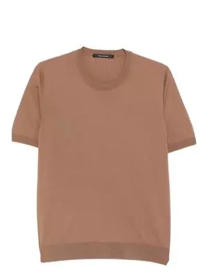 Tagliatore Crew Neck Knitwear - Brown