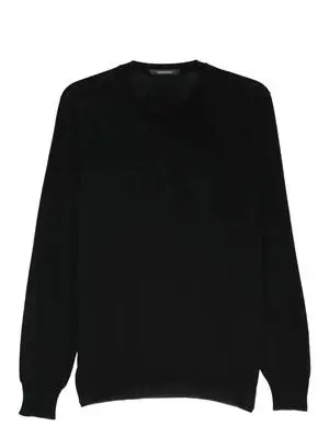 Tagliatore Long-sleeve Crew-neck Sweater - Black