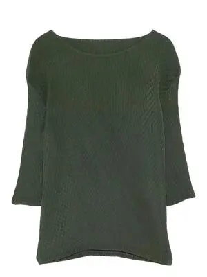 Issey Miyake Plissé-effect Top - Green