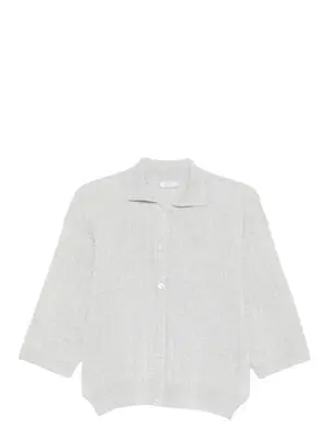 Peserico Ribbed-knit Cardigan - Grey