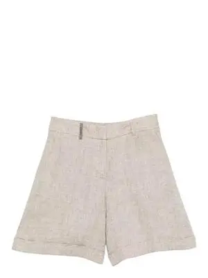 Peserico Concealed-fastening Shorts - Brown