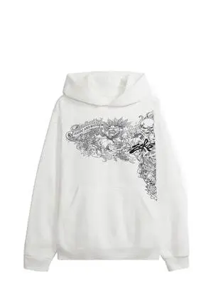 ECKO Pullover Hoodie With Graffiti Design - Cream