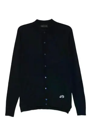 GABRIELE PASINI Buttoned Embroidered Cardigan Blue