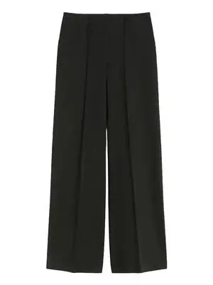 Max Mara Pleated Palazzo Pants - Black