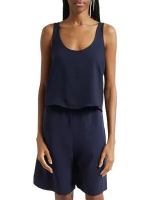 LESET Ari Scoop Crop Tank - Midnight