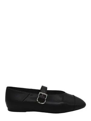 AMIE RAFA Reign Cap-Toe Mary Janes Black