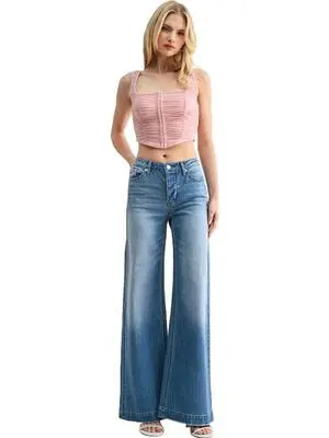 JEMINA DENIM The Mid-wide Jeans - Medium Wash