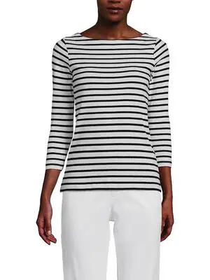 LANDS' END Lands' End Mariner Jersey Boatneck Top