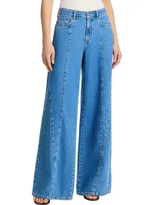 L'Agence Niles Twist Wide-leg Jeans - Torsten