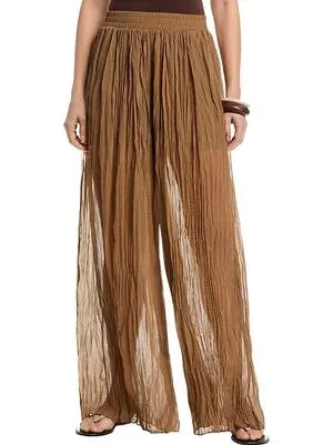 L'AGENCE L'agence Ethel Crinkle Pleat Wide Leg Pants