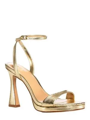 Aqua Darby Heeled Sandals - Gold Lizard