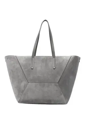 Brunello Cucinelli Panelled Suede Tote Bag Grey