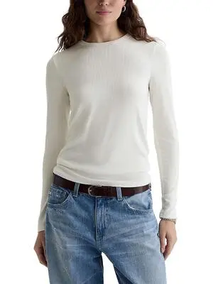 Ag Julia Long Sleeve Tee - Powder
