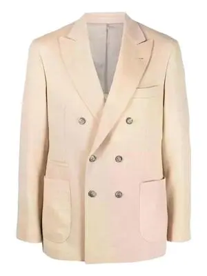 Brunello Cucinelli Double-breasted Peak-lapel Jacket - Neutrals