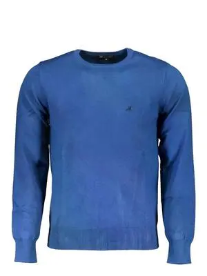U.S. Grand Logo-embroidered Crew-neck Sweater - Blue