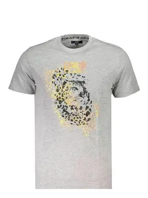 Roberto Cavalli Leopard-print T-shirt - Grey