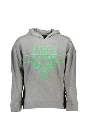 PLEIN SPORT Tiger-head Print Hoodie - Grey