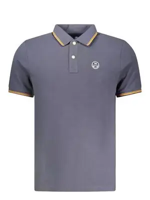 NORTH SAILS Logo-patch Tipped Polo Shirt Blue