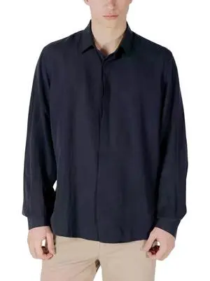 ANTONY MORATO Concealed-fastening Long-sleeve Shirt - Blue