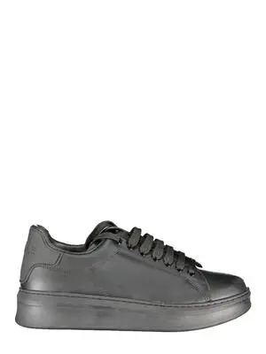 GAELLE PARIS Low-top Faux-leather Sneakers - Black