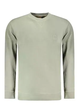 BOSS Logo-Patch V-Stitch Sweater Grey